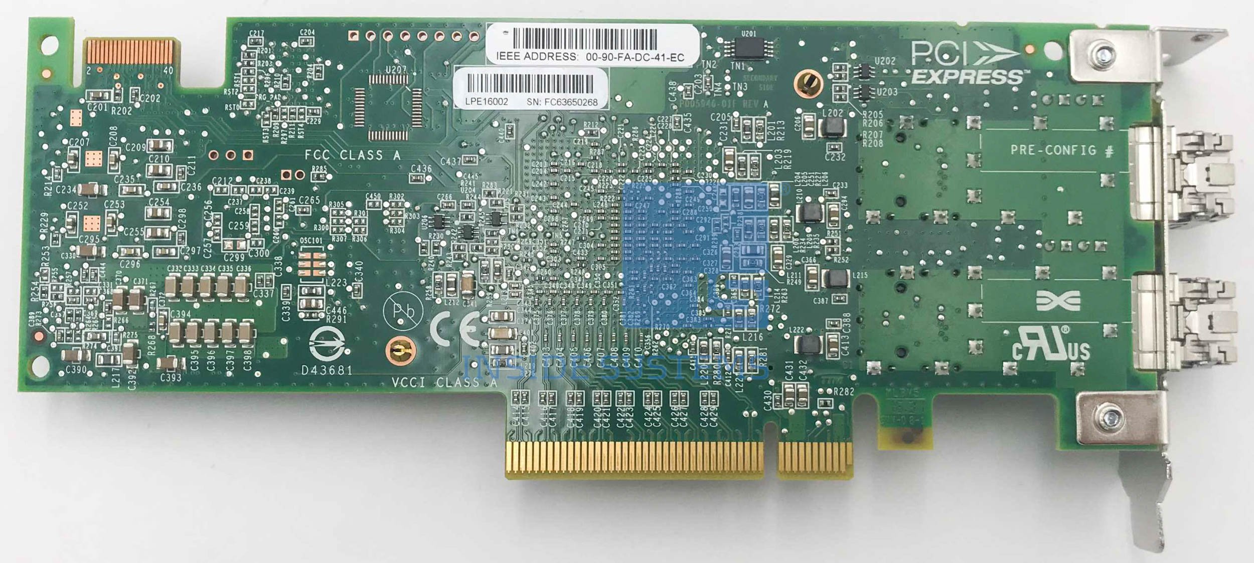 Lpe16002 Emulex 16gb Dual Port Fc Hba Inside Systems As