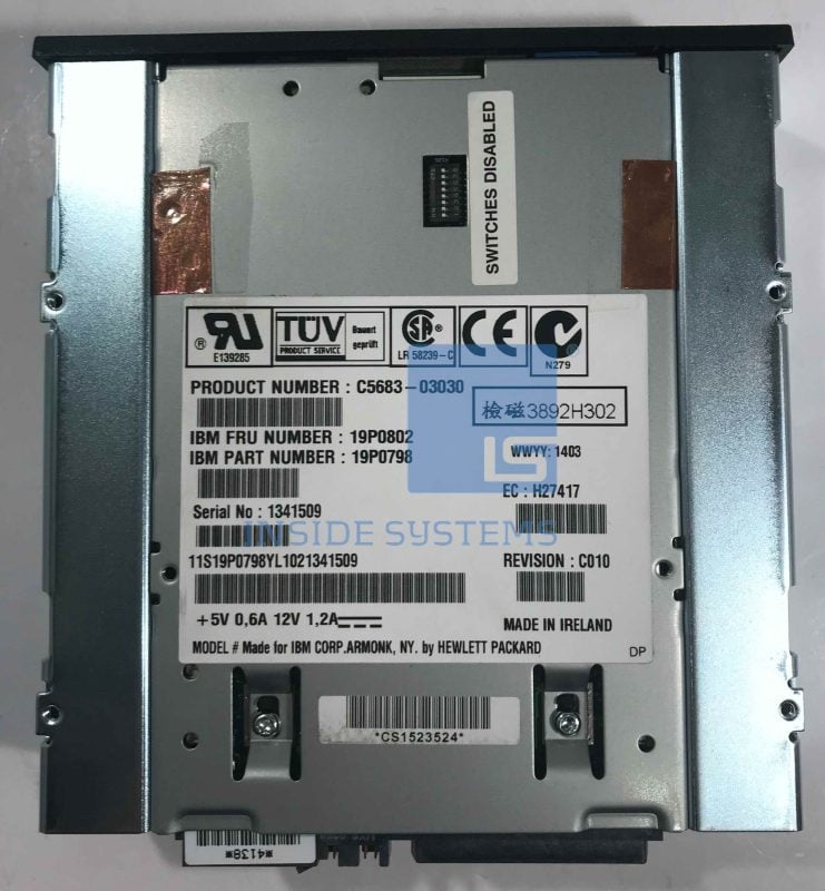 6158 - 20/40GB 4mm DDS4 Internal Tape Drive | Inside Systems A/S