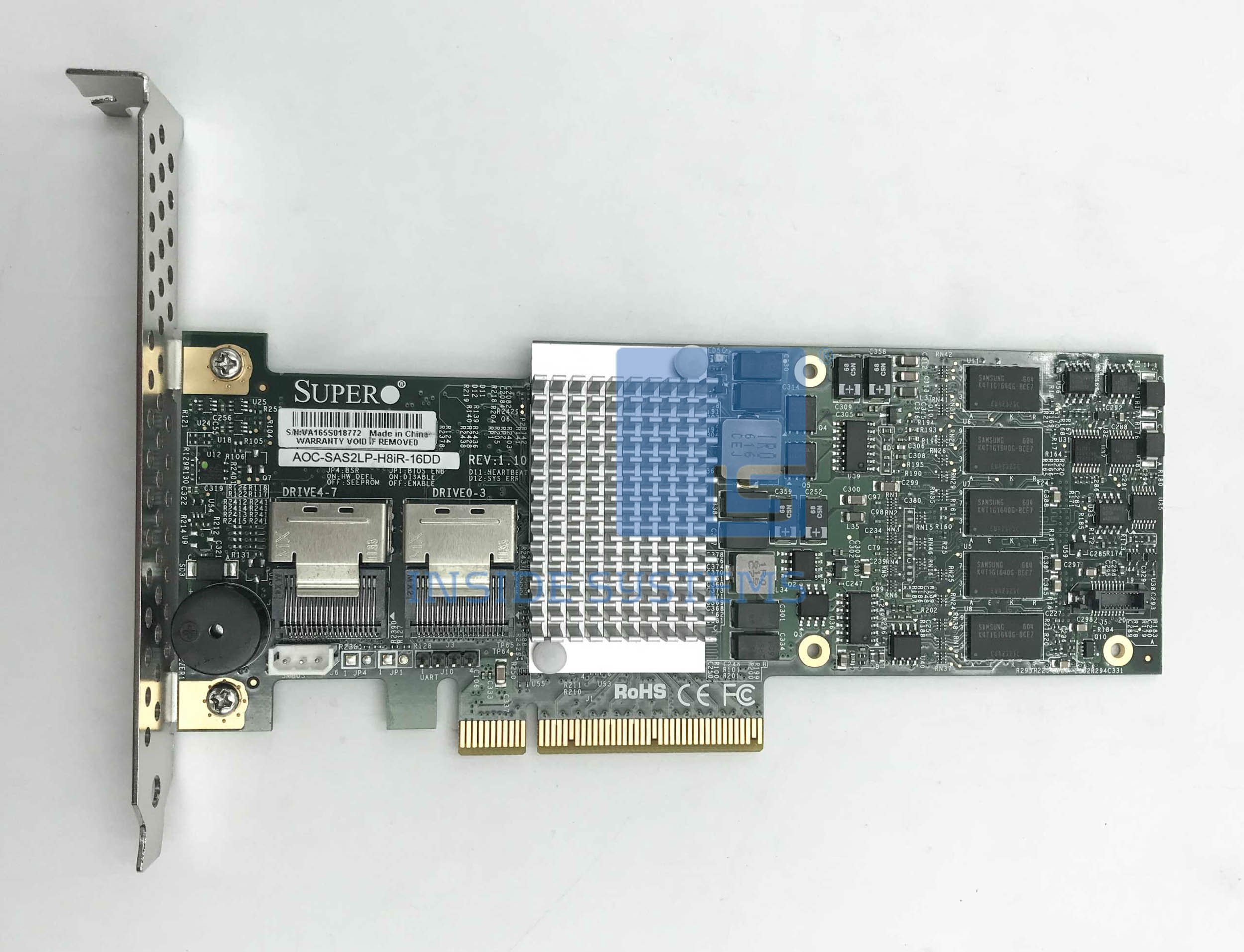 AOC-SAS2LP-H8IR-16DD - SuperMicro UIO MegaRAID 6Gbs Full Height ...