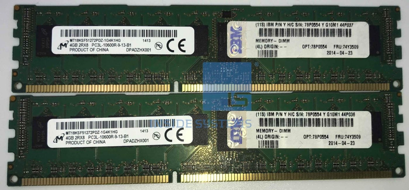 EM08 - 8GB (2x 4GB) PC3-8500 DDR3 ECC 1066MHz | Inside Systems A/S
