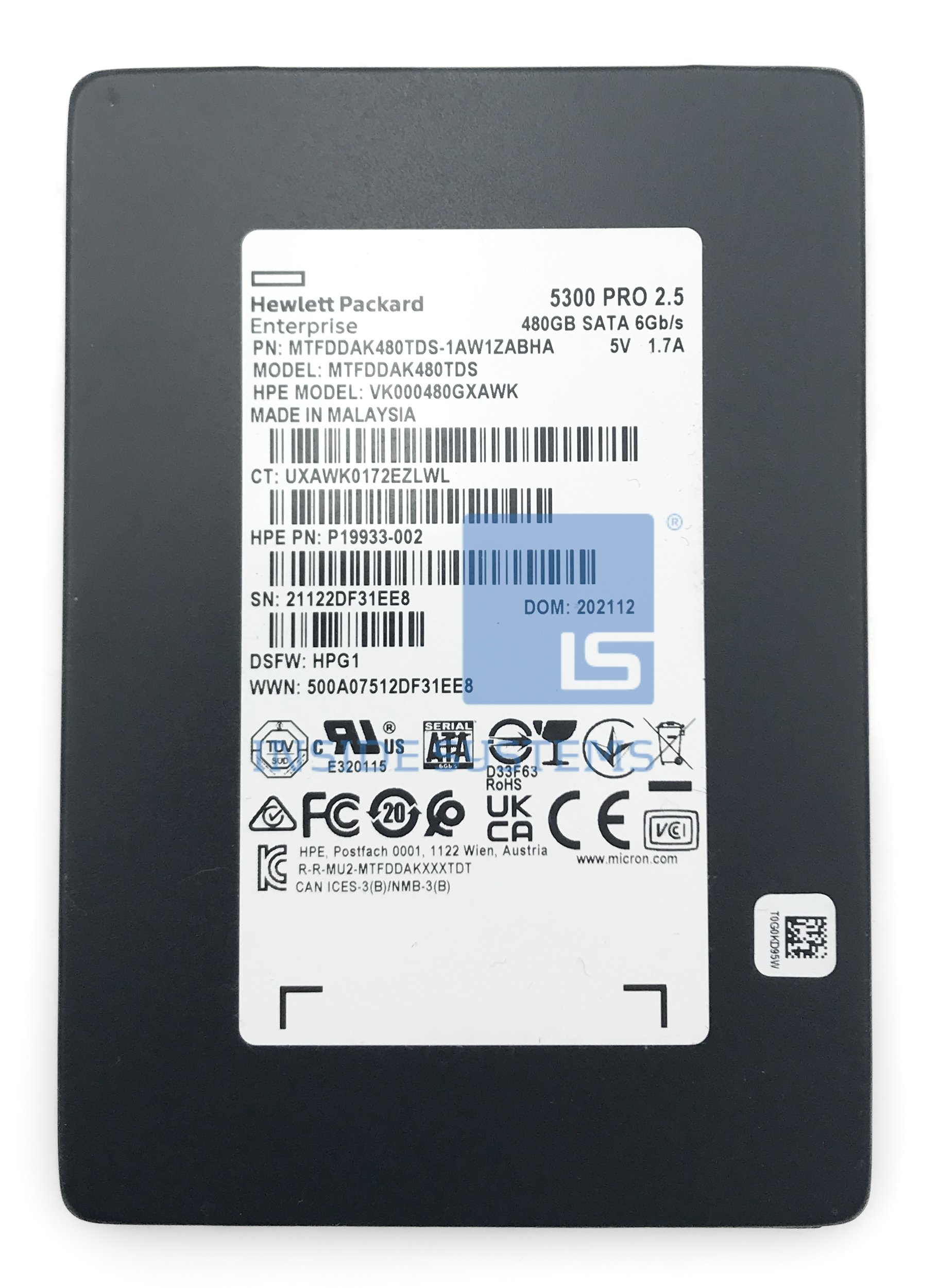 MTFDDAK480TDS - Micron 5300 PRO 480GB 6G SATA 2.5" SSD | Inside Systems A/S