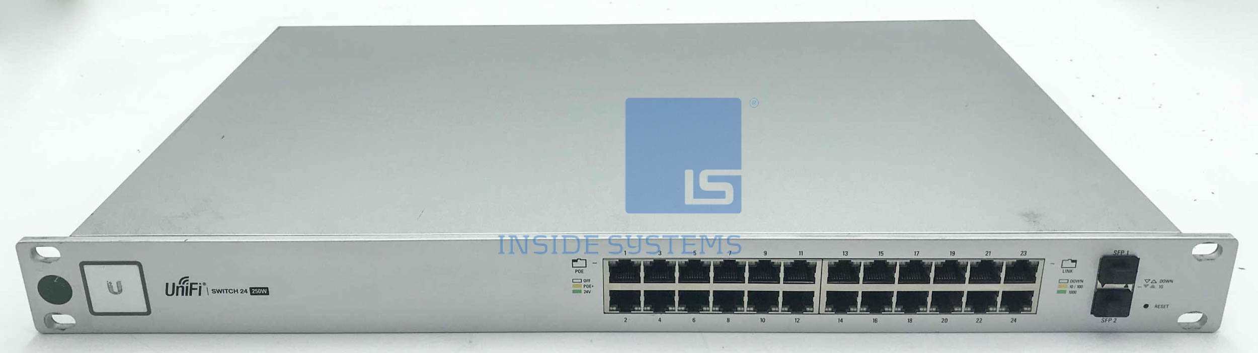 US-24-250W - Ubiquiti 24x 10/100/1000 (PoE+) + 2 xSFP | Inside Systems A/S