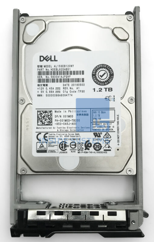01M0D - DELL 1.2TB 10K 12G SAS 2.5" HDD | Inside Systems A/S