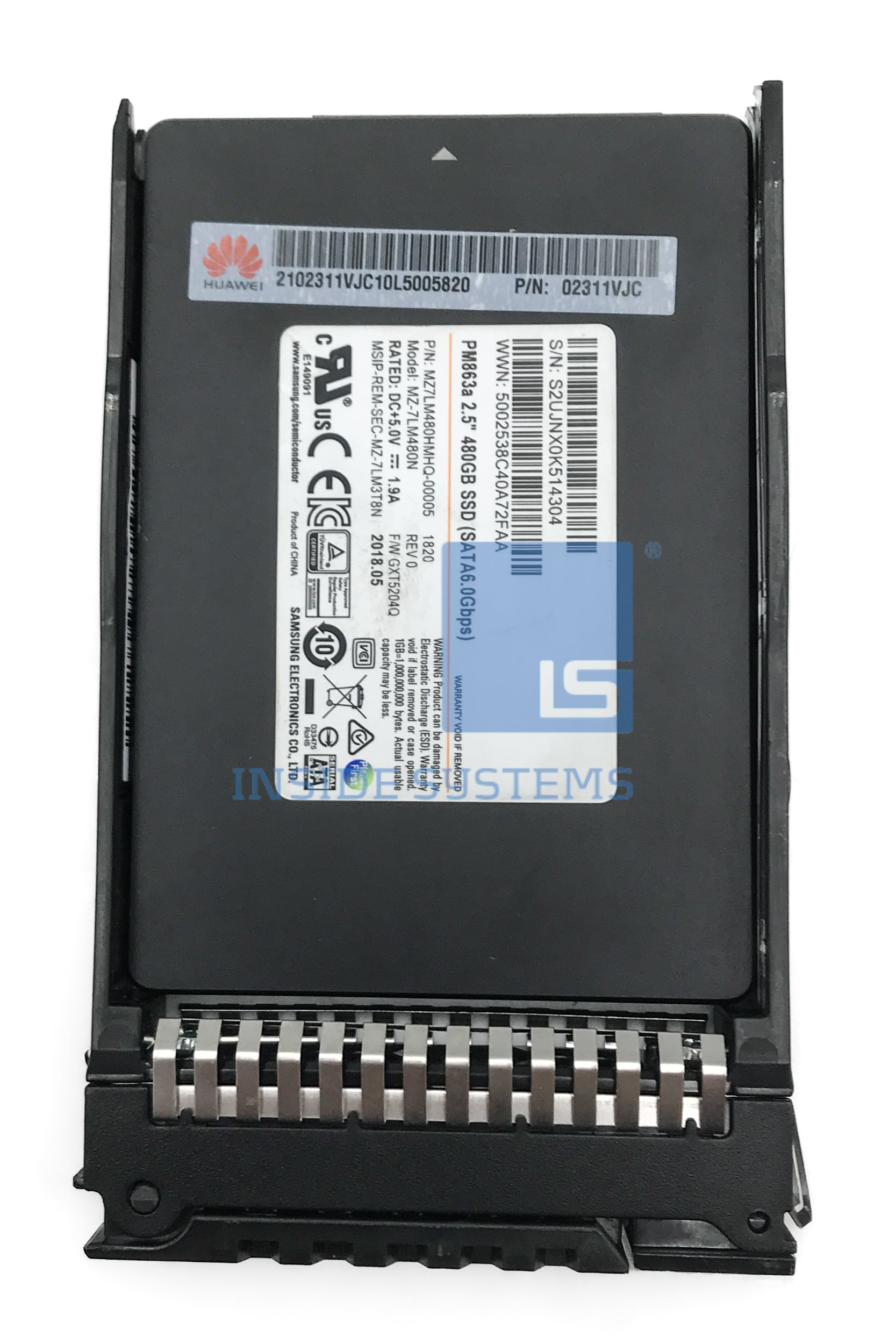 02311VJC - Huawei 480GB 6G SATA 2.5" SSD | Inside Systems A/S