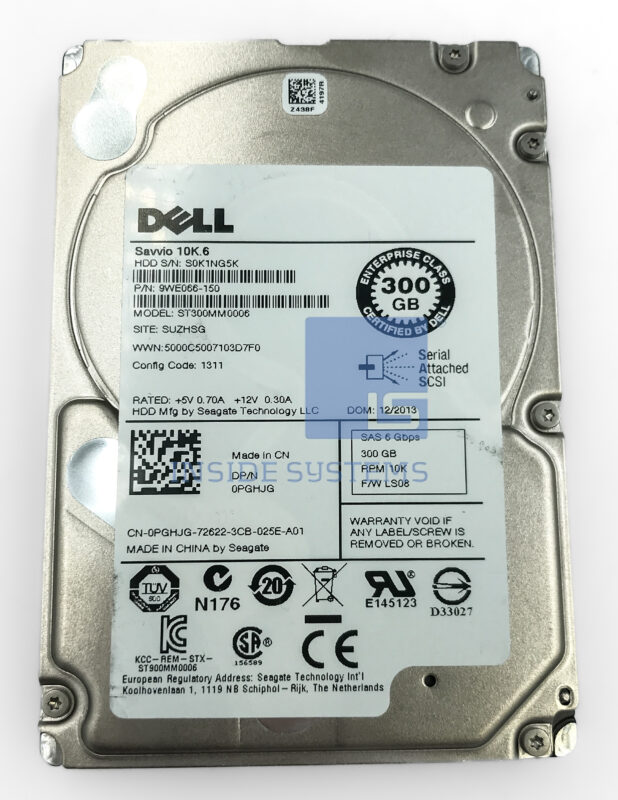 0PGHJG-04 - DELL 300GB 10K 6G SAS 2.5" HDD | Inside Systems A/S
