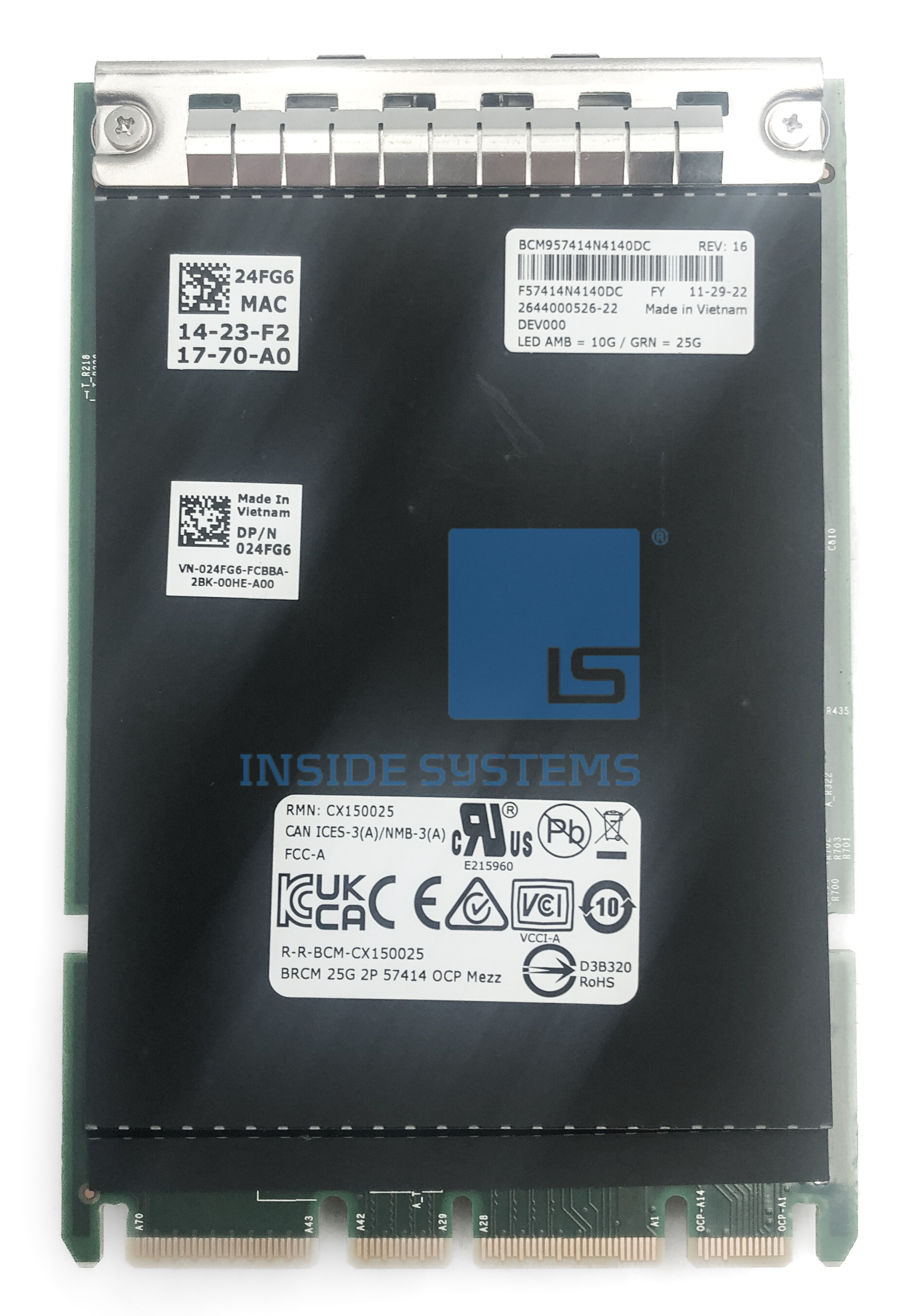 24FG6 - DELL 57414 25GB 2-Port SFP28 OCP 3 | Inside Systems A/S