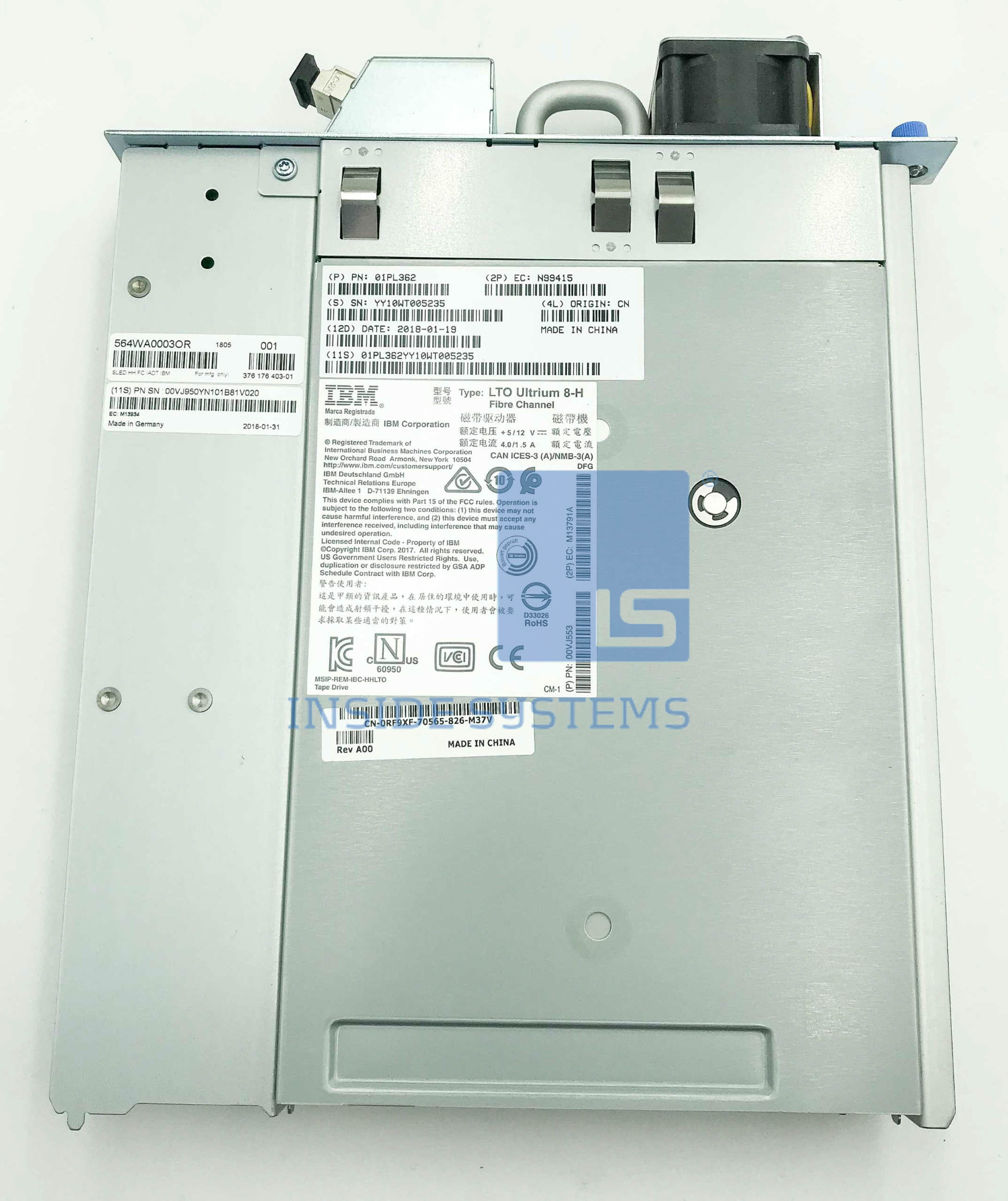 3555-AGKM - TS4300 LTO8 HH Fibre Channel Drive | Inside Systems A/S
