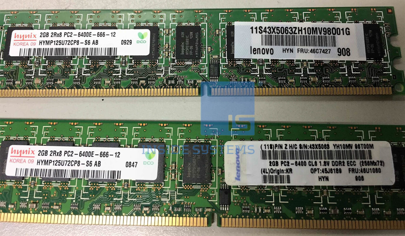 46U1060 - 2GB PC2-6400 CL6 800MHz DIMM | Inside Systems A/S