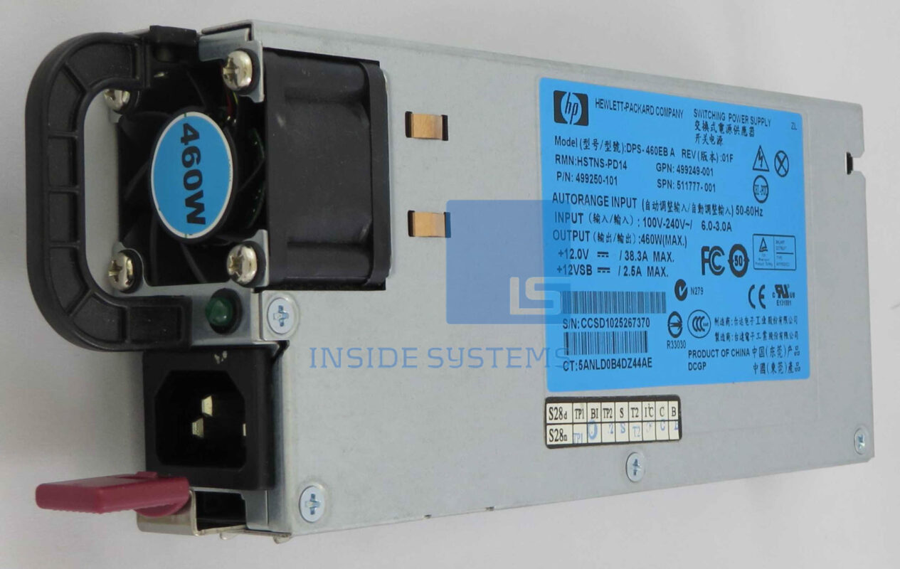 511777-001 - HP 460W Hot-Plug Power Supply | Inside Systems A/S