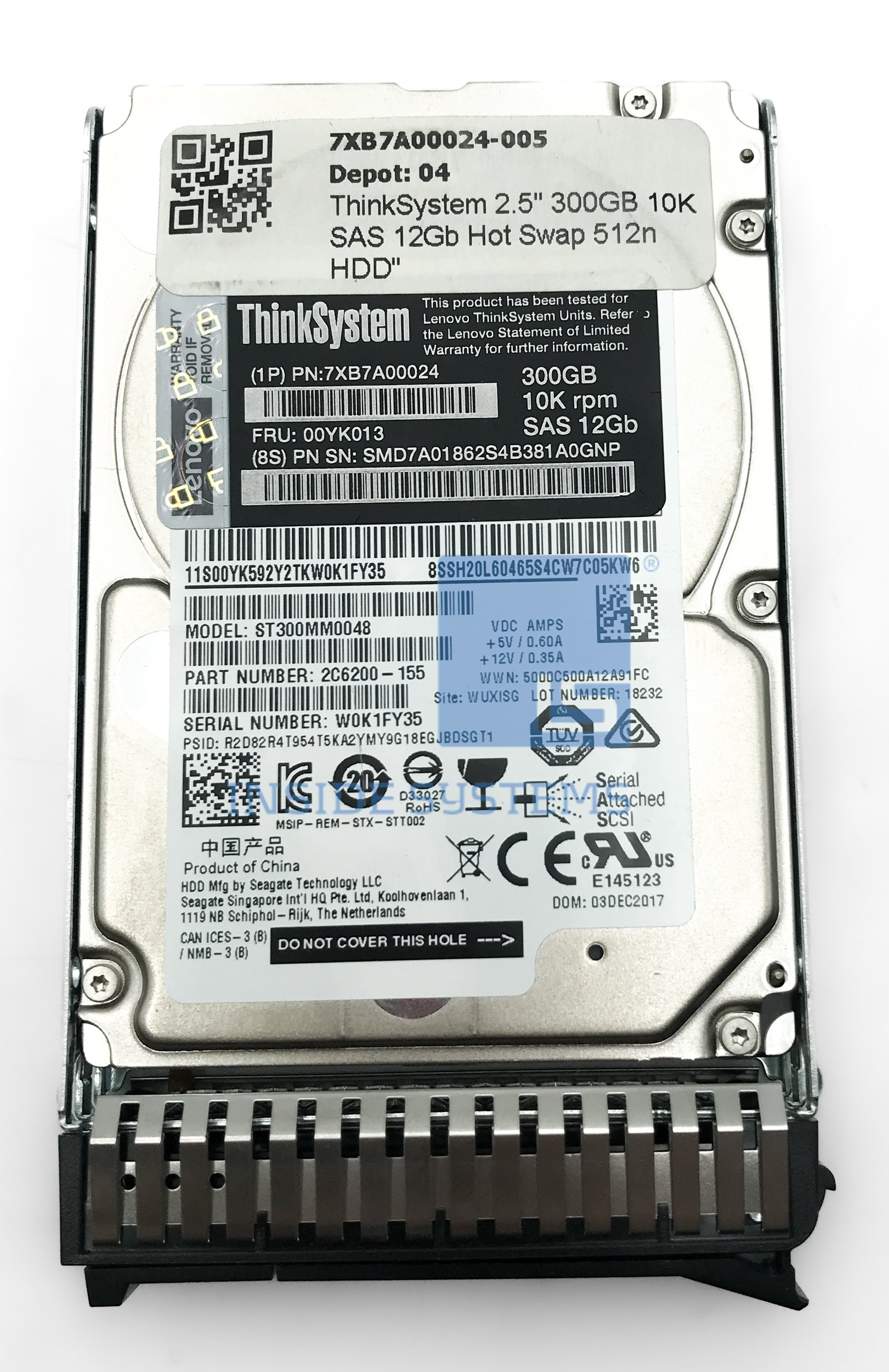 7XB7A00024 - 300GB 12G SAS 10K 512n SFF HDD | Inside Systems A/S