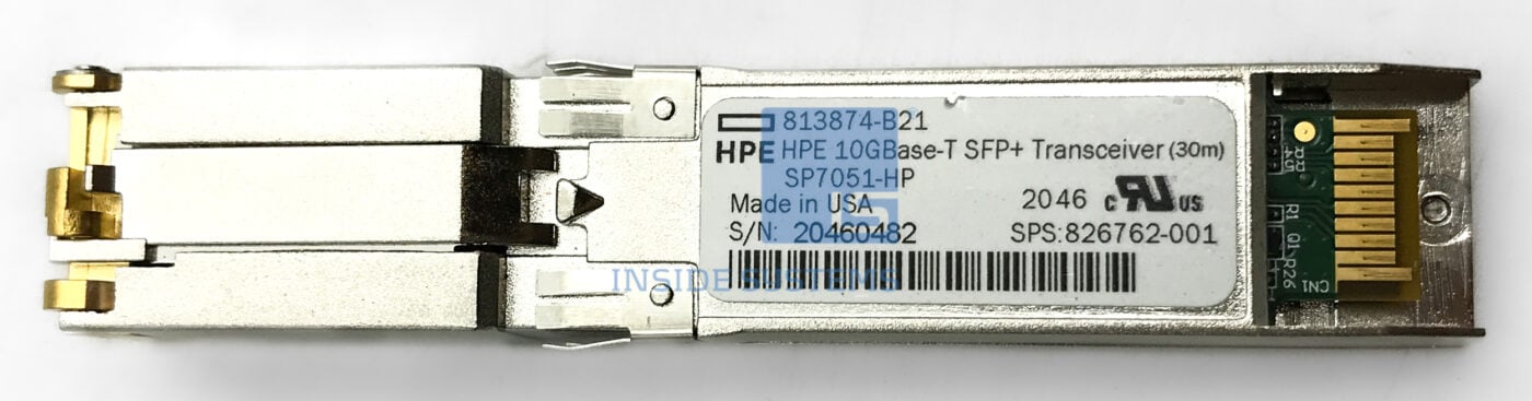 813874-B21 - HPE 10GBASE-T SFP+ Transceiver | Inside Systems A/S