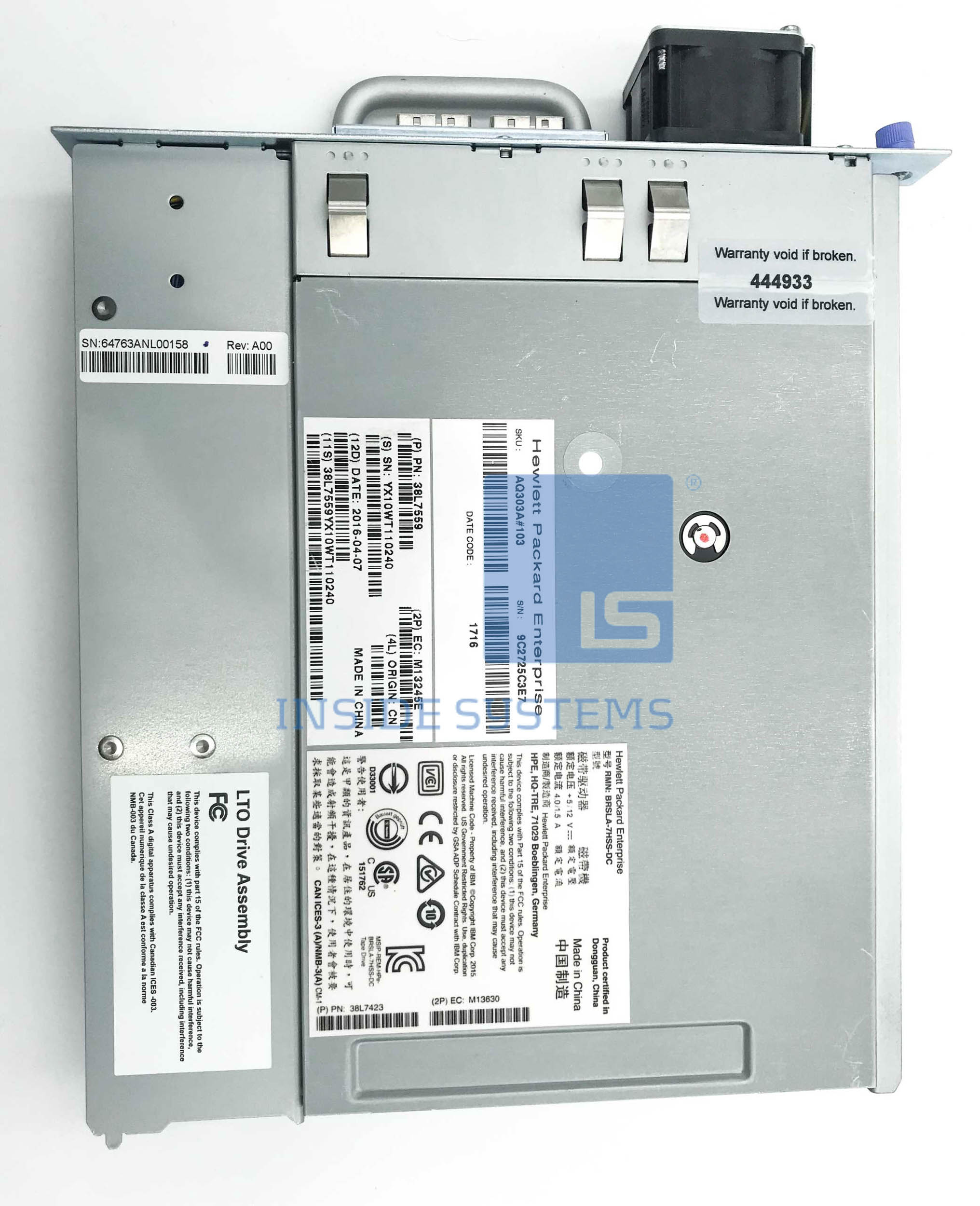 N7P37A - HP StoreEver MSL LTO7 SAS Upgrade Kit | Inside Systems A/S