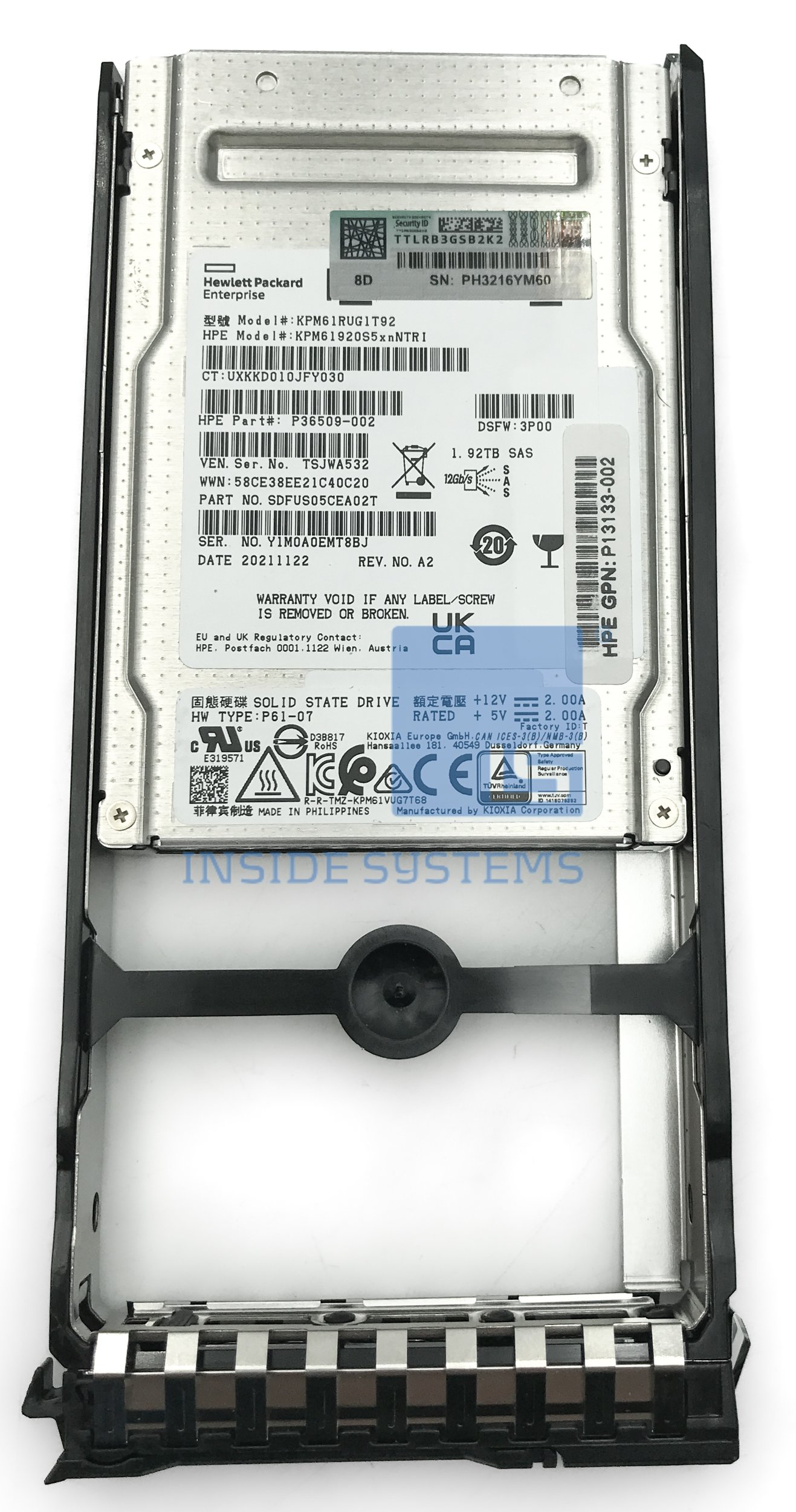 P13368-001 - HPE Primera 600 1.92TB 12G SAS 2.5" SSD | Inside Systems A/S