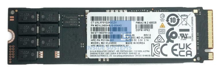 HPE 480GB PM9A3 Gen3 M.2 NVMe SSD | P51184-001