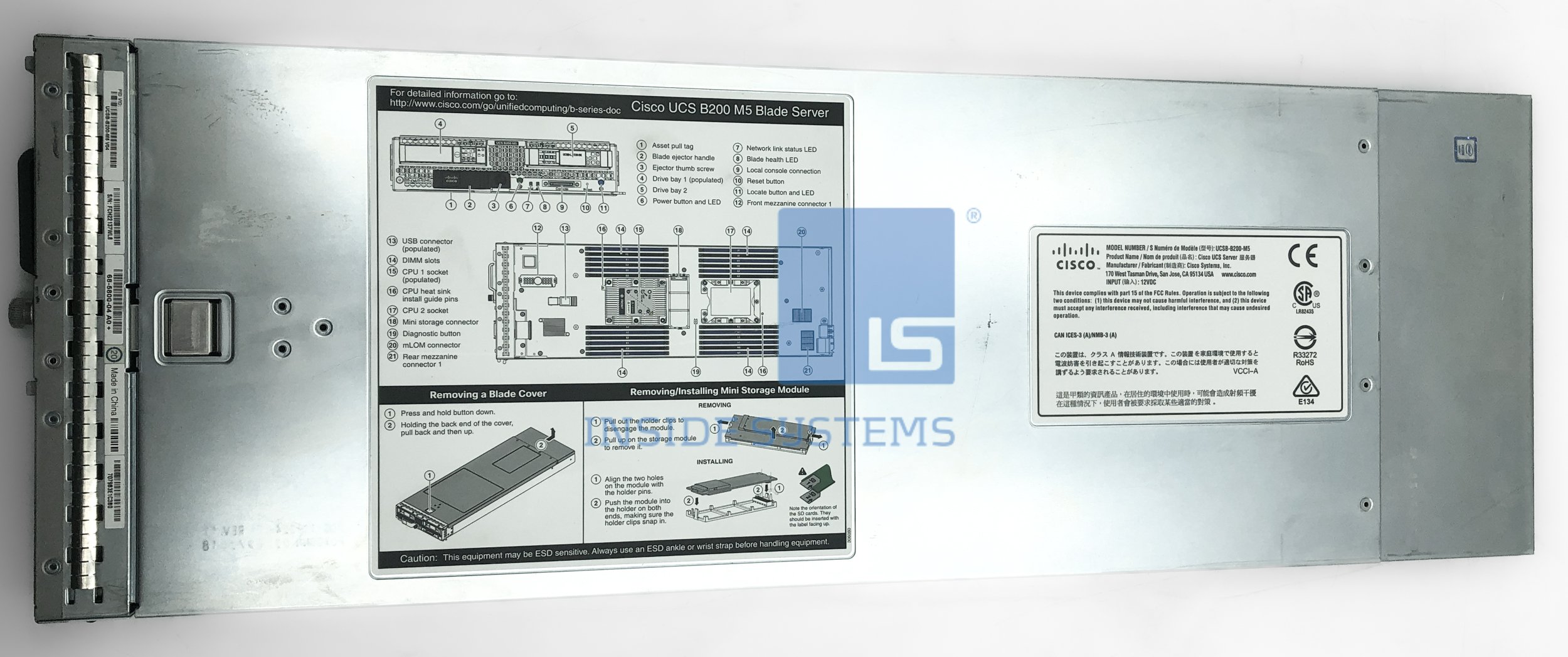 UCSB-B200-M5 - Cisco UCS B200 M5 Blade Server CTO | Inside Systems A/S